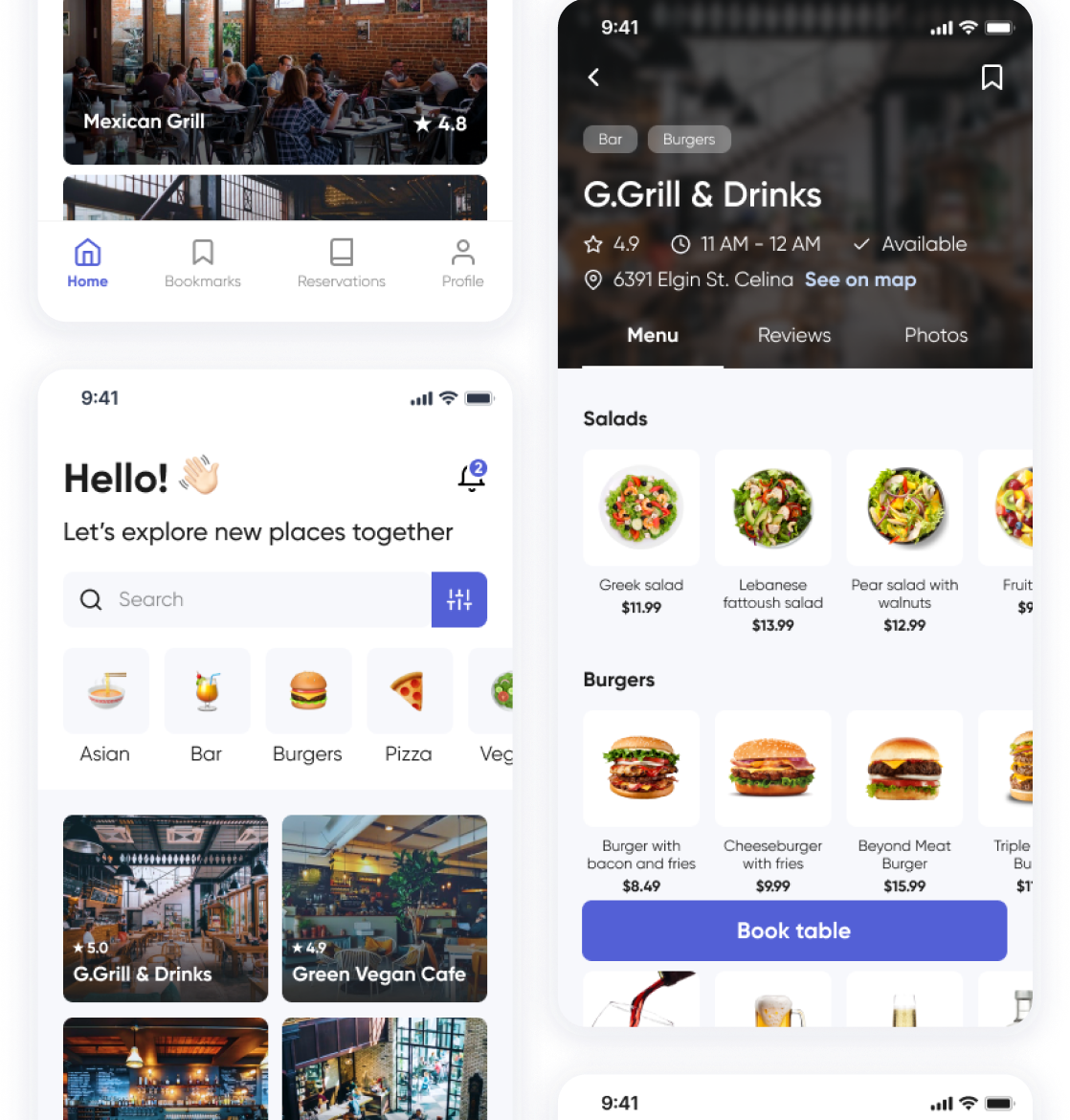Table Booking App UI/UX Design